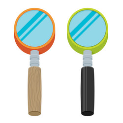 Spyglass search set cartoon Royalty Free Vector Image