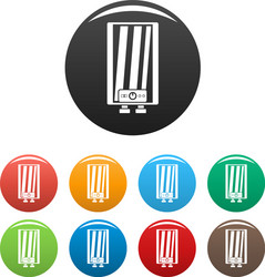 Boiler icons set flat isolated Royalty Free Vector Image