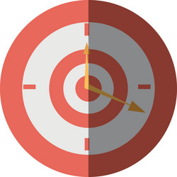 Target time clock isolated icon Royalty Free Vector Image