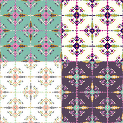 Colorful aztec seamless pattern on dar Royalty Free Vector