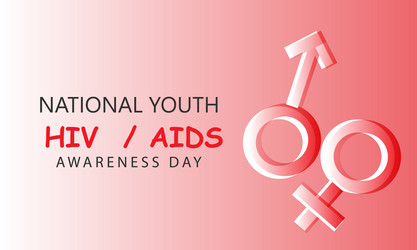 National youth hiv - aids awareness day Royalty Free Vector