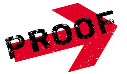 Proof rubber stamp Royalty Free Vector Image - VectorStock