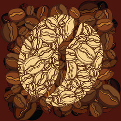 Decorative coffee background Royalty Free Vector Image