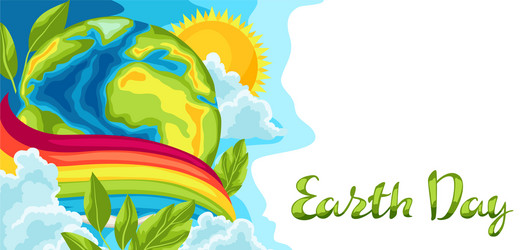 Happy earth day seamless pattern Royalty Free Vector Image