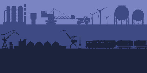Industrial header banner Royalty Free Vector Image