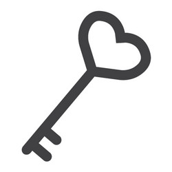 Heart and skeleton key Royalty Free Vector Image
