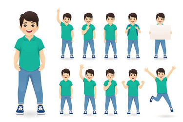 Boy Different Pose Vector Images (over 1,700)