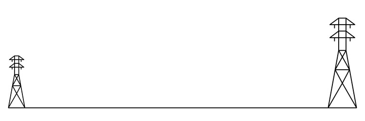 Outline set of five towers Royalty Free Vector Image