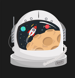Astronaut space helmet Royalty Free Vector Image