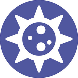 Bacteria card block style icon Royalty Free Vector Image