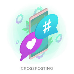 Crossposting icon Royalty Free Vector Image - VectorStock