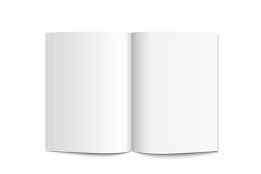 White blank open magazine on a dark background Vector Image