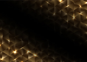 Luxury polygonal pattern and gold triangles lines Vector Image