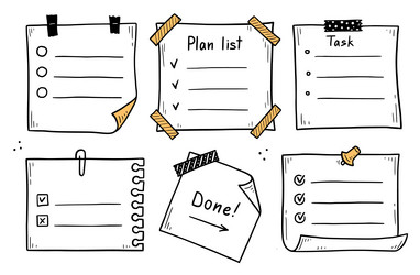 Doodle to do list template for bullit journal Vector Image
