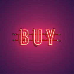 High-detailed realistic neon word Royalty Free Vector Image