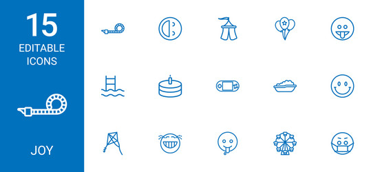 Joy icons Royalty Free Vector Image - VectorStock