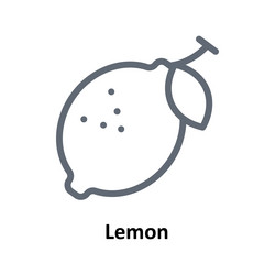 Lemon outline icons simple stock illust Royalty Free Vector