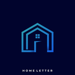 Home letter template Royalty Free Vector Image