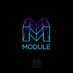 Letter m box business logo design Royalty Free Vector Image