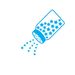 Cartoon pouring salt spoonful glass saltshaker Vector Image