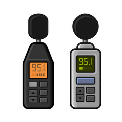 Sound level meter icon cartoon style Royalty Free Vector