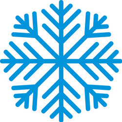 Snowflake light blue color Royalty Free Vector Image