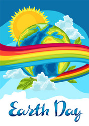 Happy earth day seamless pattern Royalty Free Vector Image