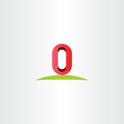 Zero 0 number or letter o logo icon Royalty Free Vector