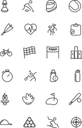 Sports line icons Royalty Free Vector Image - VectorStock