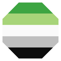 Asexual octagon stripe pixel flat Royalty Free Vector Image