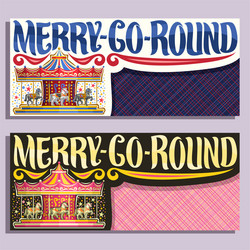 Logo for merry-go-round carousel Royalty Free Vector Image