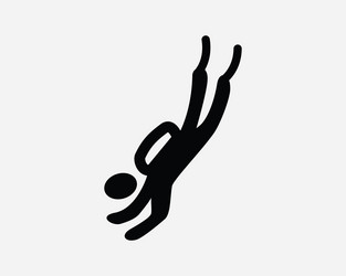 Underwater dive icon man scuba diving diver sea Vector Image