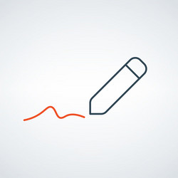 Linear pen write icon signature pen outline Vector Image