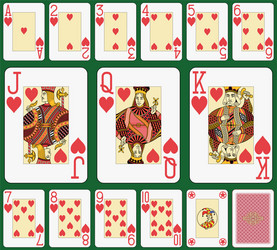 Deck spanish playing cards cups from ace Vector Image