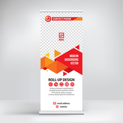 Roll-up advertising stand modern design Royalty Free Vector