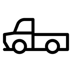 Single-cab pickup truck for carrying cargo Vector Image