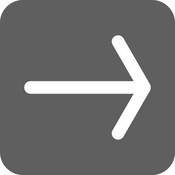 Right rounded arrow flat squared icon Royalty Free Vector