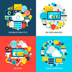 Big data 2x2 design concept Royalty Free Vector Image