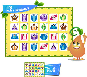 Find pair shapes Royalty Free Vector Image - VectorStock