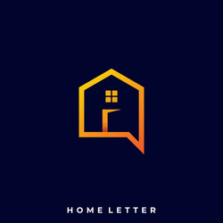Home letter template Royalty Free Vector Image