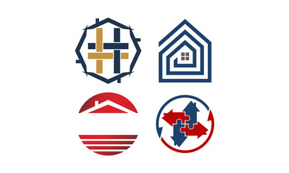 Real estate deal logo template Royalty Free Vector Image