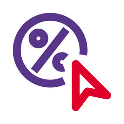 Dragging cursor pointer over the discount section Vector Image