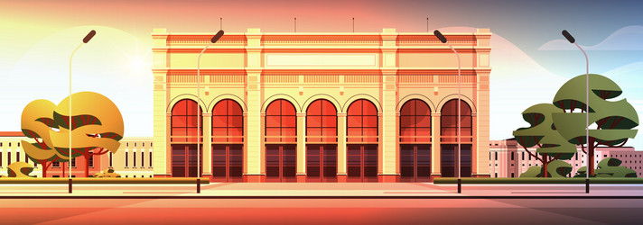 Modern office building exterior commercial Vector Image