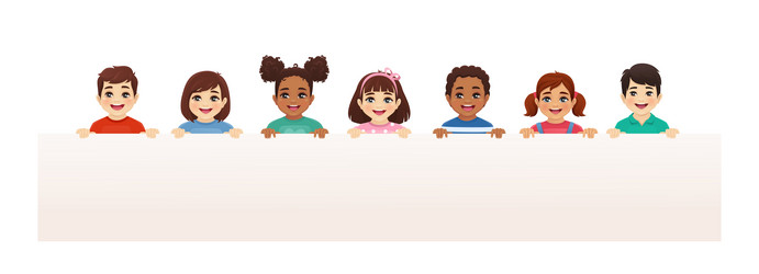 Smiling kids Royalty Free Vector Image - VectorStock