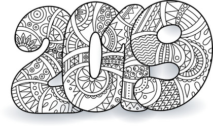 Happy new year 2019 celebration number Royalty Free Vector