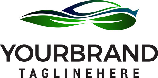 Solar power car logo design abstract Royalty Free Vector