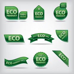 Collection of elegant eco labels Royalty Free Vector Image