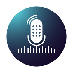 Set of radio icon studio table microphone Vector Image