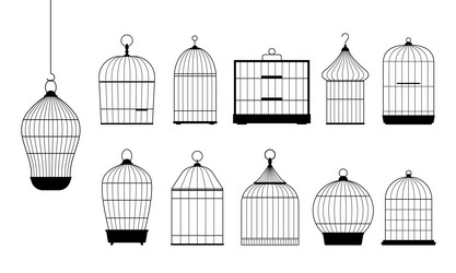 Bird Cage Line Drawing Vector Images (over 620)