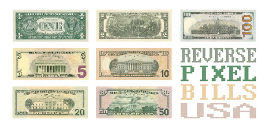 An example of a set gaming banknotes Royalty Free Vector